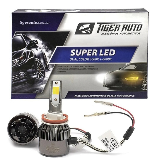 Super Led Dual Color 3000k e 6000k Branco e Amarelo Ouro 4400 Lumens ...